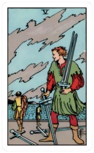 Five of Swords Tarot Card Meaning : Upright and Reversed - Tarot With Joy
